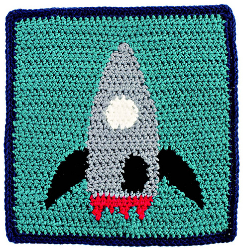 Ravelry: Square 25: Rocket pattern by Laurinda Reddig