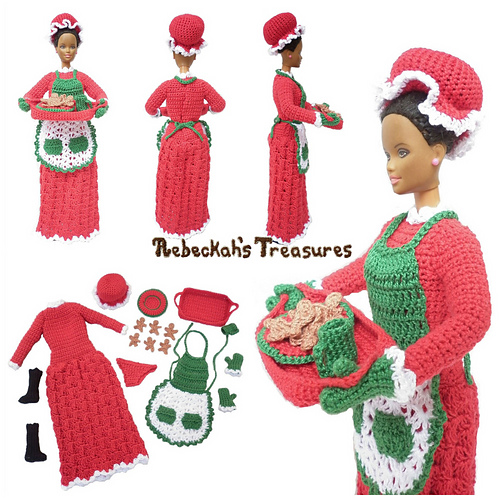 Ravelry: Mrs. Claus for Fashion Dolls pattern by Rebeckah Ferger