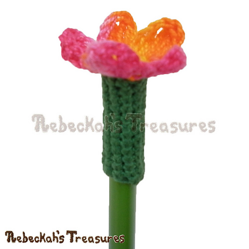 Ravelry: Basic Flower Pencil Topper pattern by Rebeckah Ferger
