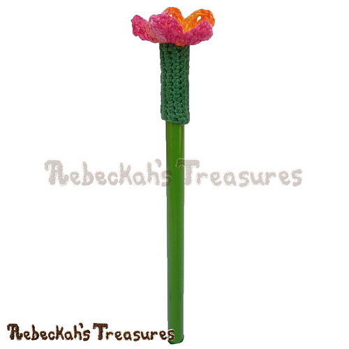 Ravelry: Basic Flower Pencil Topper pattern by Rebeckah Ferger