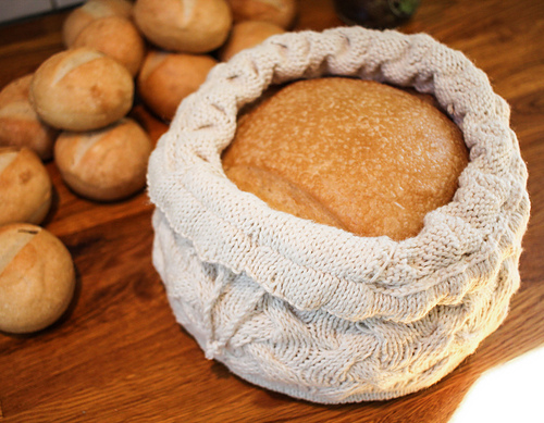 Ravelry: Cabled Braid Bread Warmer pattern by Bekah Knits