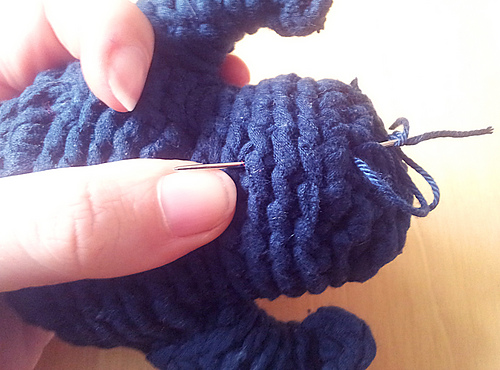 Ravelry: Hug me or else: t-shirt yarn monster! pattern by Recoverista
