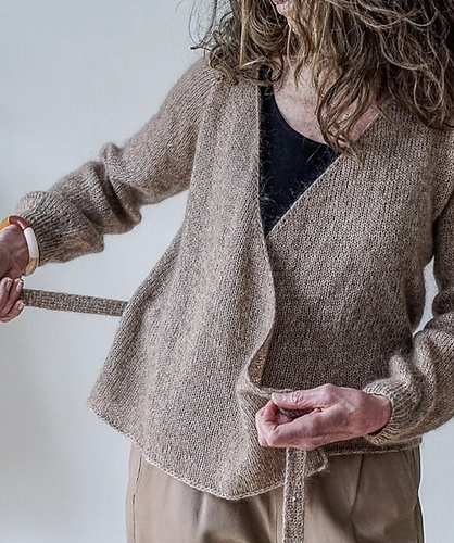 Ravelry: Nigrum Wrap Cardigan pattern by Refined Knitwear - Rikke ...