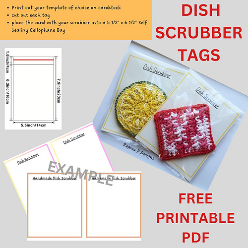 Ravelry: Easy Rectangle Dish Scrubber pattern by Regina P Designs
