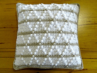 Ravelry: Cushion Pillow Cover Boho Diamond pattern by Rhinestone Mumma