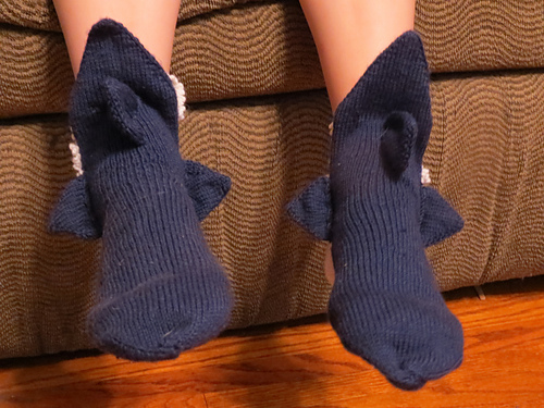 Ravelry: Shark Socks pattern by Rhonda Westeen