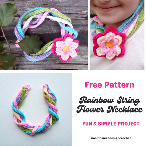Ravelry: Rainbow String Flower Necklace pattern by Joanita Theron for ...
