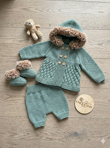 Ravelry: "Sage" 4 piece set pattern by Caroline Richards