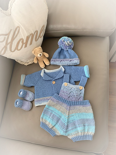 Ravelry: "Capri" 4 piece set pattern by Caroline Richards