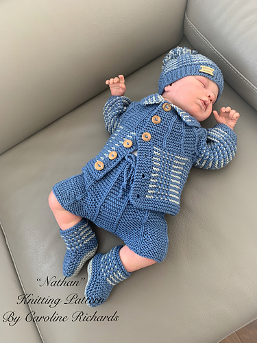 Ravelry: "Nathan" 4 piece set pattern by Caroline Richards
