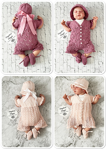 Ravelry: 'Victoria' 3 piece set pattern by Caroline Richards