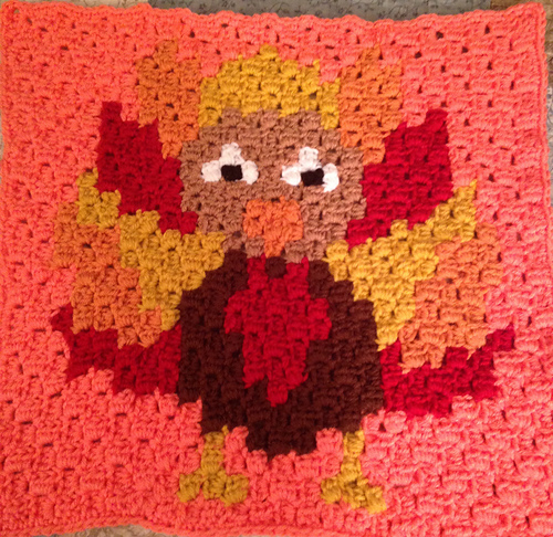 Ravelry: Turkey Pixel Graph, C2C pattern by Rilla Edwards
