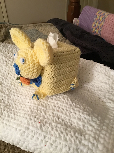 Ravelry: Easter Bunny Tissue Box Cover pattern by Rilla Edwards