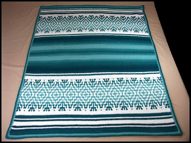 Ravelry: RitaMiller's Nordic Stripes Blanket