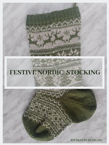 Ravelry: Festive Nordic Stocking pattern by Meg Ritcey