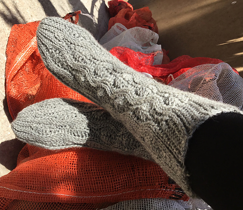 Ravelry: Aran Wave Socks pattern by Sophie and Me-Ingunn Santini
