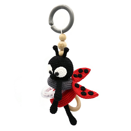 Ravelry: Stroller Toy Ladybug pattern by Rosanne Briggeman