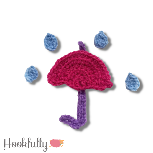 Ravelry: Sun showers weather appliqués pattern by Rose Hudd