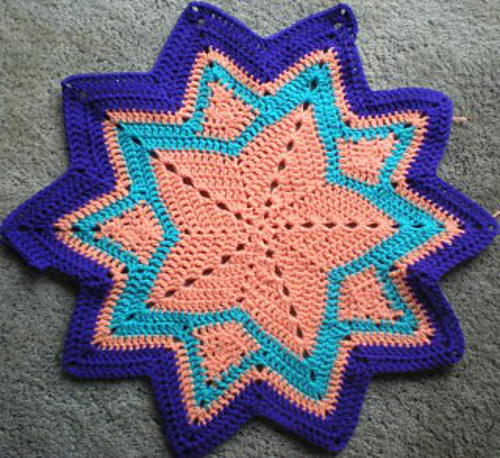 Ravelry: 5-10 point STARBURST Round Ripple pattern by Michele Shirley