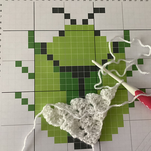 Ravelry: Green Beetle C2C Square pattern by Rosalie Reeves