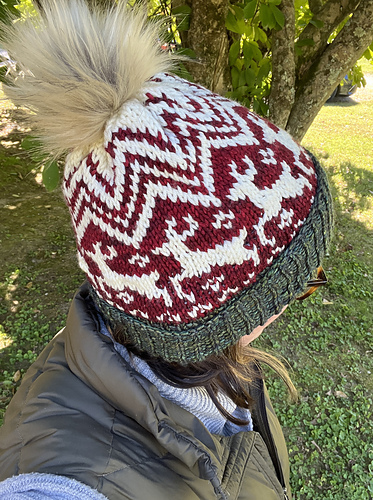 Ravelry: Reindeer Romp Beanie pattern by RosiePosieKnitCo