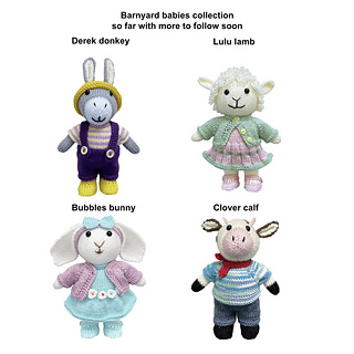 Ravelry: Barnyard babies Derek donkey pattern by Rowena Dawson