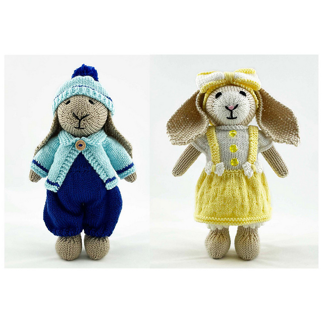 Ravelry: Bob & Misty bunny rabbits pattern by Rowena Dawson