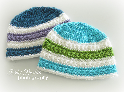 Ravelry: Starry Hats in Stripes - Newborn to Child pattern by Ruby Needles