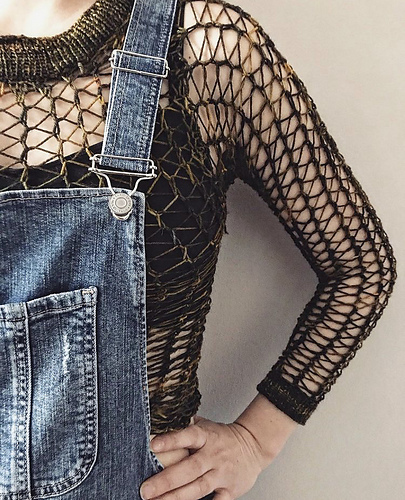 Ravelry: Pure Mesh Pullover pattern by James N Watts