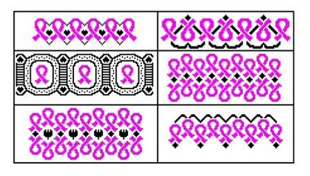 Ravelry: Pink Ribbon Borders pattern by Marina G