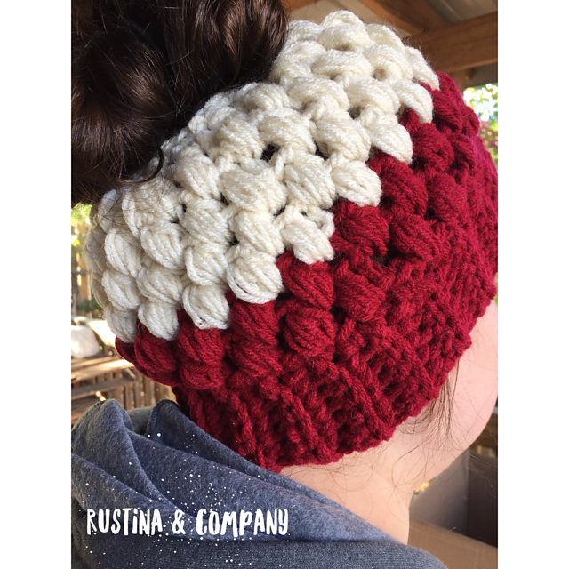 Ravelry: Chunky Messy Bun Beanie pattern by Rusti Jackson