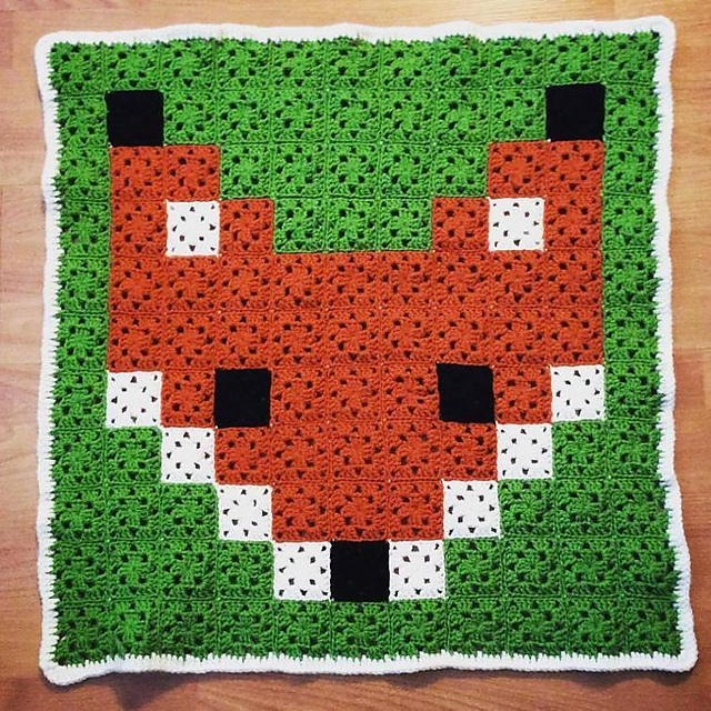 Ravelry: Granny Square Fox Blanket pattern by Alyona Safonova