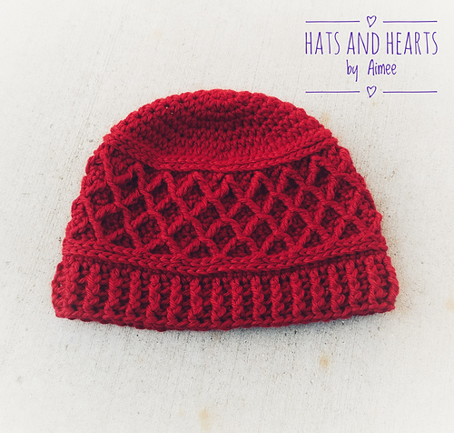 Ravelry: Diamond Trellis Hat pattern by Aimee Hardy