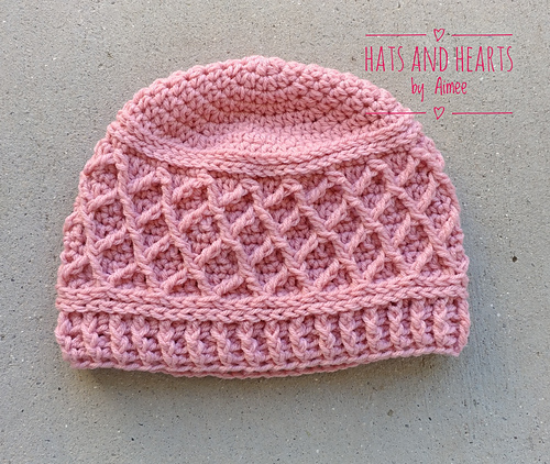 Ravelry: Diamond Trellis Hat pattern by Aimee Hardy