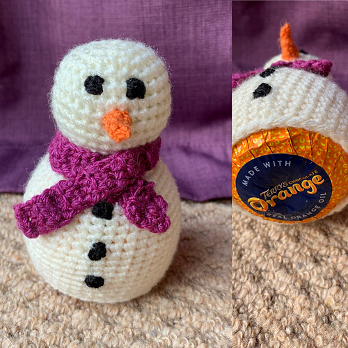Ravelry: Snowman Chocolate Orange Cover with accessories pattern by ...