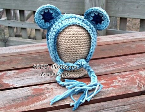 Ravelry: Teeny Mouse Bonnet pattern by Sarah Boham