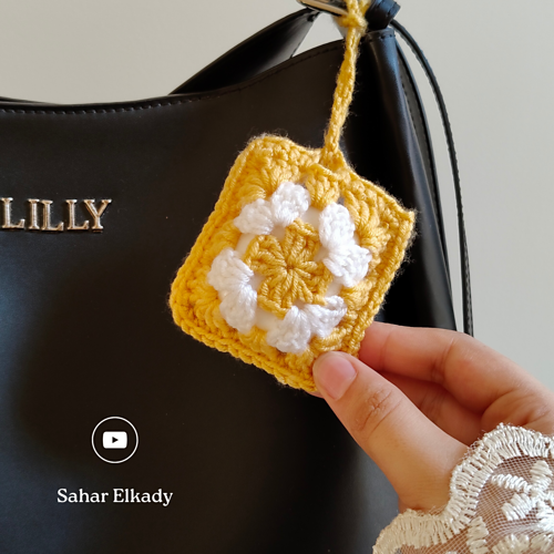 Ravelry: No-Magic ring Granny square pouch pattern by Sahar Elkady