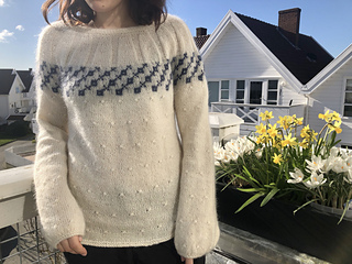 Ravelry: The Blue Flowers sweater pattern by SailorWifeKnits