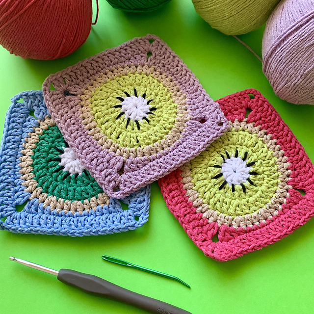 Ravelry: Kiwi Fruit Granny Square pattern by Jen Aitken