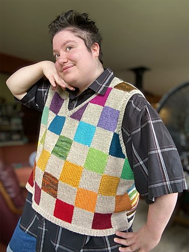Ravelry: Checkered Vest pattern by Andrea Gaughan