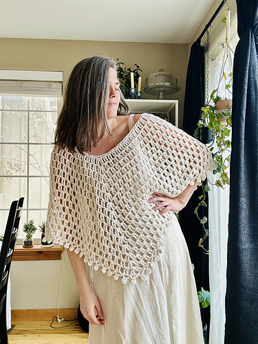 Ravelry: Cottony Poncho pattern by Salena Baca