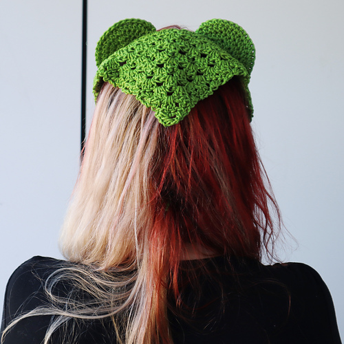 Ravelry: Cottage Core Bandana Headband pattern by Sam Bartley