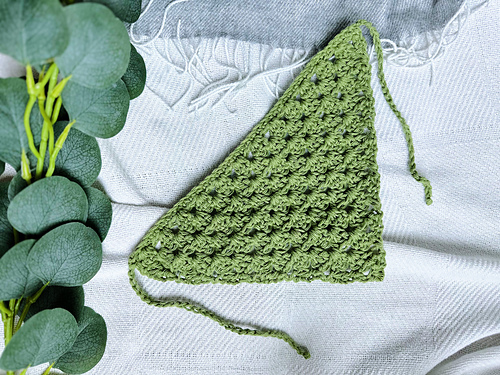 Ravelry: Cottage Core Bandana Headband pattern by Sam Bartley
