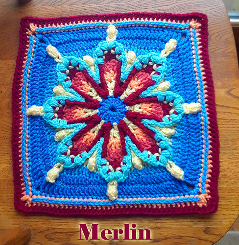 Ravelry: Merlin 12" Square pattern by Lisa Mauser