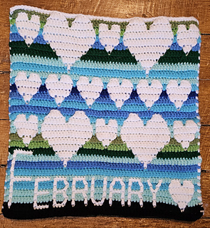 Ravelry: February Temperature Blanket Square pattern by Sarah Jacob