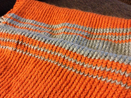 Ravelry: Orange and Grey Cowl pattern by Sarah Shinkle