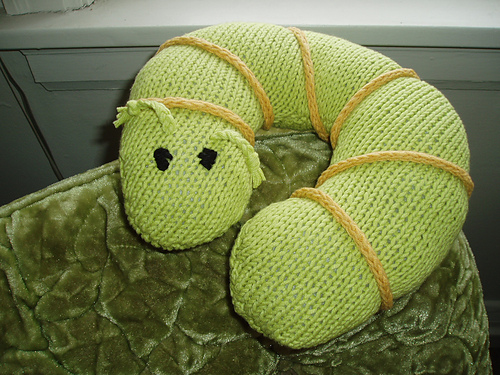 Ravelry: Baby's Buddy Inchworm Pillow pattern by Helen Ralph