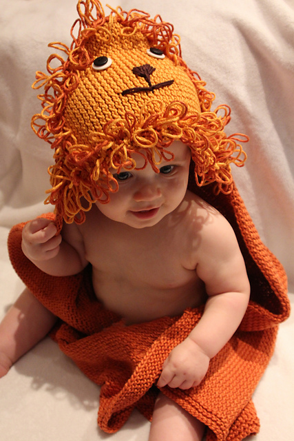 Ravelry: Baby Lion Bath Time Towel pattern by Sassy Skein