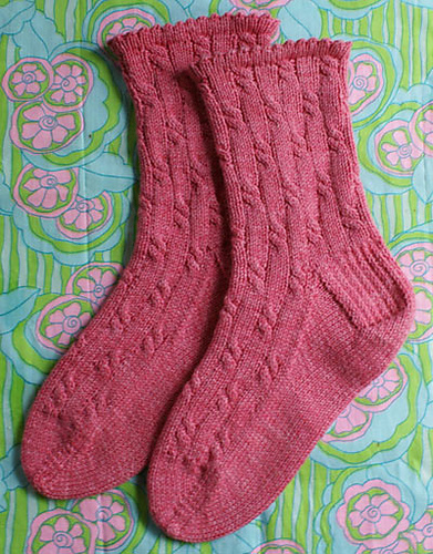 Ravelry: Summer Sox Cable Ribbon Socks pattern by Corrina Ferguson