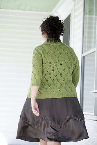 Ravelry: Soft Linen Lacy One Button Jacket pattern by Jillian Moreno